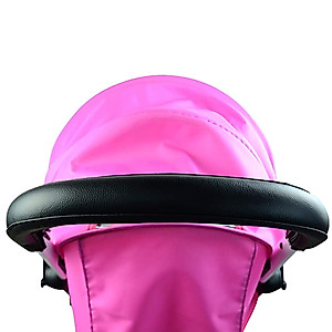 Handle Sleeve Cover for Babyzen YOYO2 / YOYO+ Strollers, Artificial Leather Black