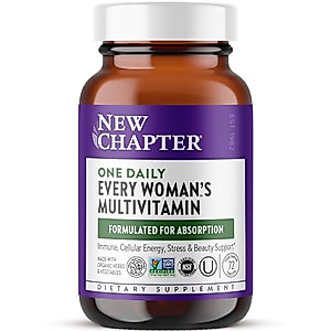 New Chapter Women's Multivitamin for Immune, Beauty + Energy Support with 20+ Nutrients -- Every Woman's One Daily, Gentle on the Stomach, 72 Count