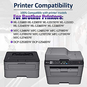 1 Pack TN-630 Black TN630 Compatible Toner Cartridge Replacement for Brother HL-L2300D HL-L2305W HL-L2315DW HL-L2320D MFC-L2680W MFC-L2685DW MFC-L2700DW DCP-L2520DW DCP-L2540DW Printers.