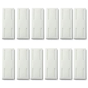 12 Pack Self-Adhesive Desktop Socket Fixer, Adhesive Punch Free Socket Holder Cable Management Punch Free Surge Protector, Desktop Mountable Plug-in Socket Fixer Bracket Stand (12pc-e)