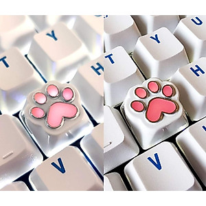 Blue Hat All Gaming Keycaps DIY Metal Keycap Stereo Embossed Personality Keycap for Cherry Switches Mechanical Keyboards (Cat paw)