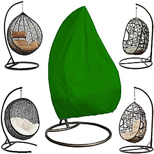 FLTRGO Patio Hanging Egg Chair Cover with Drawstring, Garden Swing Chair Covers 210D Oxford Waterproof Windproof Anti-UV Outdoor Furniture Protector