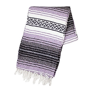 Canyon Creek Authentic Mexican Yoga Falsa Blanket (Light Purple)