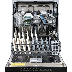 Kenmore 24" Built-In Stainless Steel Tub Dishwasher with SmartWash, Smart Dry, and MoreSpace Adjustable Rack, Energy Star Certified, Black