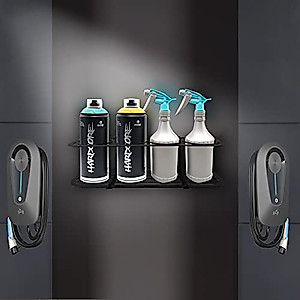 Artsculpture Spray Bottle Rack | Easy Install Wall Mount Hardware Included | Heavy-Duty Powder Coated Steel Can Storage Holder for Garage and Home | Craft Workspace Paint Bottle Organizer, Black