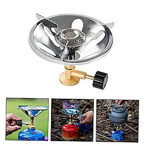 Unomor 3pcs Outdoor Portable Stove Travel Grill Mini Bbq Grill Stainless Steel Cooking Utensils Camping Accessories Outdoor Stove Head Portable Picnic Burner Cooker Burner for Picnic Gas