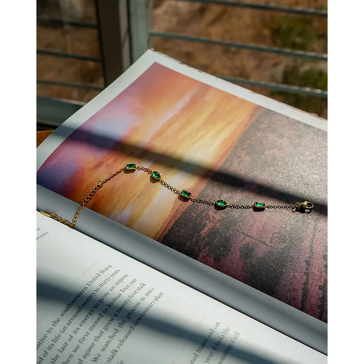 Tennis Bracelets for Women, Tennis Bracelet, Green Bracelet, Emerald Jewelry, 18K Gold Plated Emerald Green Bracelets for Women by SNGIA, Amethyst Bracelet, Green Bracelet, Gold Tennis Bracelet,