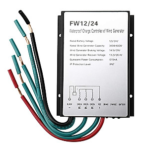 YaeMarine Wind Turbine Generator, 400W 12V Wind Turbine Businesses 5 Blade Wind Controller Turbine Generator kit for Home/Camping, White, Black, Blue, Red, Green (White)