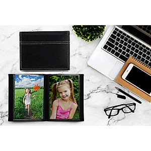 4x6 Black Photo Album w/White Stitching - Holds 24 Photos