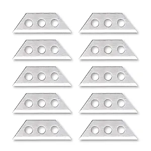 Excel Blades Mini Utility Knife Replacement Blades, Made in the USA, Multipurpose Carbon Steel Blade Replacements for Mini Box Cutters and Utility Knives, 1.1 x .375 x .018, 10-Pack