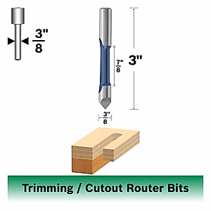 BOSCH 85147 3/8-Inch High Speed Steel Pilot Panel Bit with Drill-through Point-Single Flute