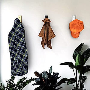 AUHSSAN 6Pcs 3'' Folding Coat Hooks Black Foldable Hooks Aluminum Alloy Wall Hooks Headphones Holder Wall Mounted with 12pcs Screws Set for Hanging Coats, Bags, Hat, Towel, Keys