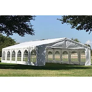 DELTA 40'x20' Budget PE Tents for Parties, Party Tent, Wedding Tent,Outdoor Event Canopy,Outdoor Canopy, carpas para Fiestas with Waterproof Top Cover, Removable Window Walls