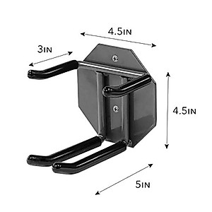 Ski Wall Mounted Rack, Holds 2 Pairs of Skis & Skiing Poles or Snowboard, for Home and Garage Storage, Wall Mounted, Heavy Duty, Rubber-Coated Hook, Set of 2 Hooks