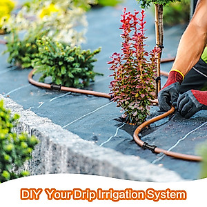 Gardrip 70 Pieces Drip Irrigation Fittings Coupling for 1/4 Drip Tubing, Straight Barbed Connectors Drip Line Coupler for Drip or Sprinkler System