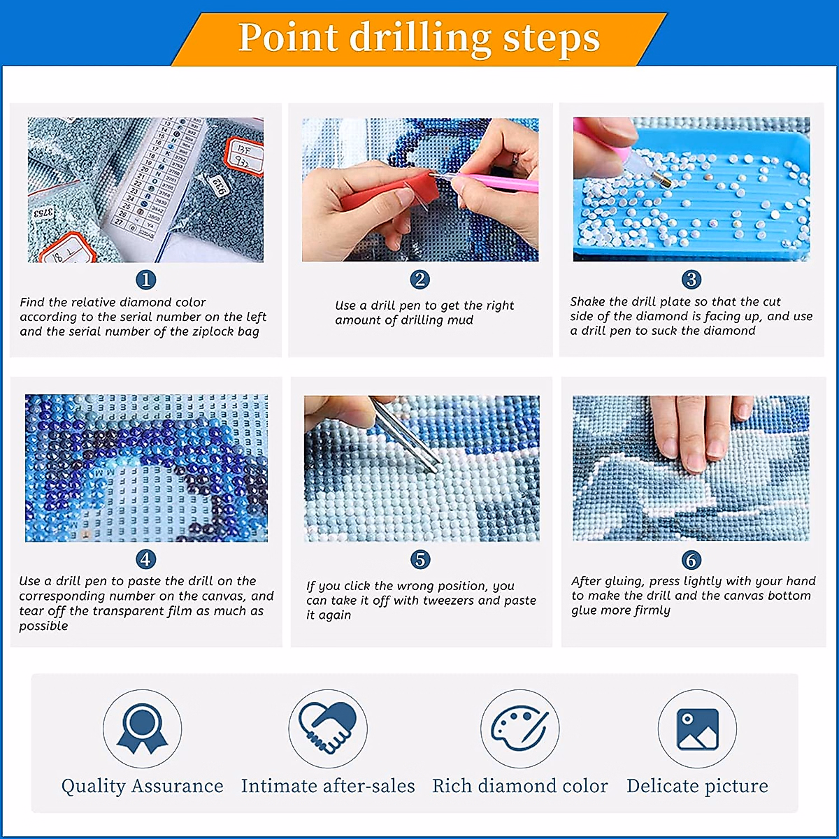 Clendo Moon Diamond Painting Kits for Adults，Moon with Flowers Diamond Art Kits Full Drill Crystal Rhinestone Diamond Embroidery Craft Kits for Home Wall Decor Inch12X16