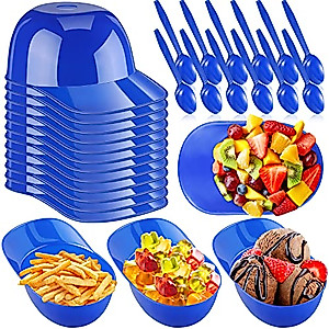 Nuogo Baseball Helmet Ice Cream Snack Bowl and Disposable Taster Spoons Set Mini Baseball Party Favors Small Dessert Ice Cream Bowls Serving Candy Sundae Cups for Ice Cream Sundae Party Supplies (12)