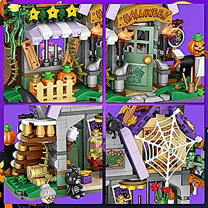 Loz Silan Halloween Haunted House Mini Bricks Building Toys - 783 Pieces Ghost Vampire Building Kit for Kids, Halloween Displayable Model Haunted House Party Gift for Boy Girl 6-12 Years Old
