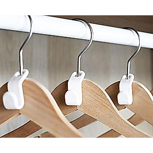 RuiLing 24pcs Clothes Hanger Connector Hooks Household Space Saving Cascading Connection Hooks for Wardrobe Closet