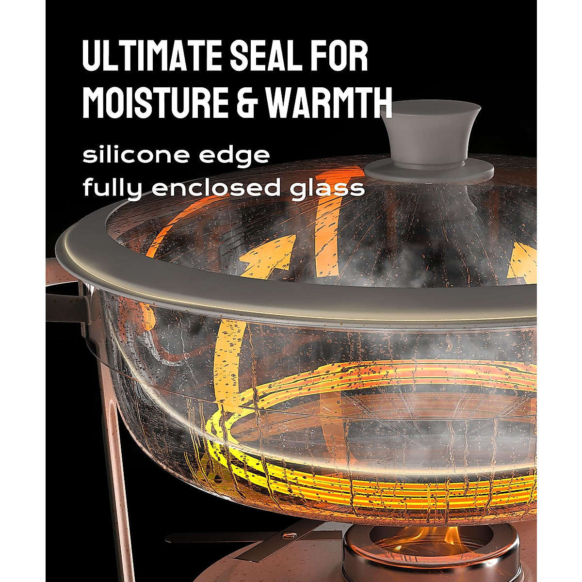 Chafing Dishes for Buffet 4PACK, [Game Changer Maifanite-Coated] Chafing Dish Buffet Set Offer The Elegance of Nature, 5QT Food Warmers for Parties Serve for Wedding, Birthday, Church Events, ETC