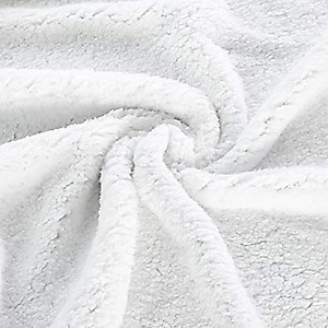 Amazon Basics Ultra-Soft Micromink Sherpa Blanket, Throw, Spa Blue Aztec Stripe