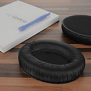 Geekria QuickFit Replacement Ear Pads for Sennheiser HD448, HD449, HD418, HD419, HD428, HD429, HD439, HD438 Headphones Ear Cushions, Headset Earpads, Ear Cups Cover Repair Parts (Black)
