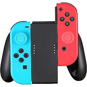 3 Pack Comfort Grips Compatible with Joy Con, Handle Grips Kit Compatible with Switch/OLED Controller with 4 Thumb Caps