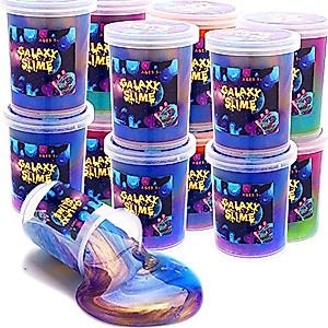 24 Packs Colorful Galaxy Slime, Stretchy & Non-Sticky,Idea Stocking Stuffers for Christmas,Party Favors for Kids, Sensory and Tactile Stimulation, Stress Relief, Educational Game, for Girls & Boys