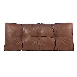 Klear Vu The Gripper Omega Non-Slip Tufted Bench Cushion for Indoor Furniture, Entryway Storage, Bay Window, Corner Nook or Piano Seat, 43 Inches, 06 Gold