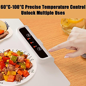 New Food Warmer, Silicone Warming Mat for Food, New Halloween Christmas Food Tray Warming Mat for Food, Electric Food Warmer, Portable Food Warmer Tailgate, Tailgating Food Warmer (3Pcs)