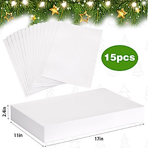 Moretoes 15 PCS X-Large White Gift Boxes with Lids, Shirt Boxes Robe Boxes for Holidays, Mother's Day, Father's Day, Birthdays, Valentine's Day（17 x 11x 2.4 Inches）