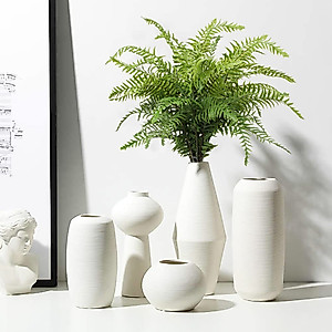 30" Artificial Boston Fern Plants Bushes Fake Shrubs Bush Greenery Plants Faux Fern Plant Large for Outdoors UV Resistant Garden Plants or Home Office Desk Indoor Decor 3pcs