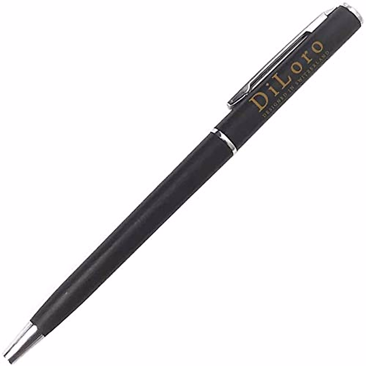 Filofax Classic Croc Print Leather Organizer Agenda Weekly Daily Planner Diary Calendar Bundle with DiLoro Pen (Pocket Paper Size 4.72" x 3.18", Ebony 2023-2024)