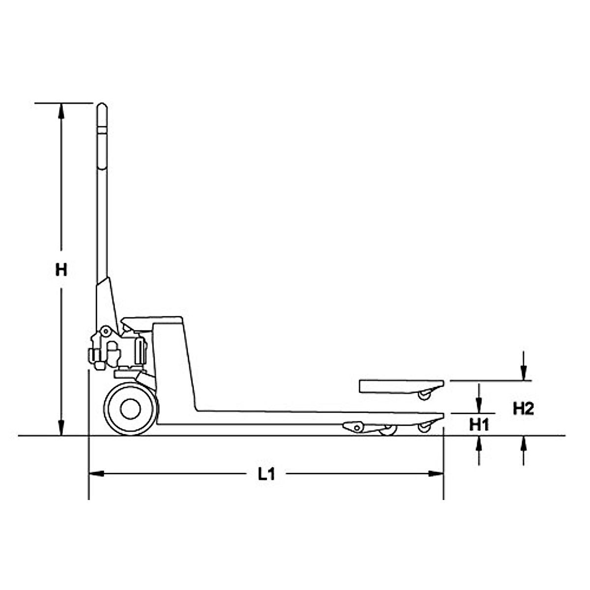 CARBO GLIDE 6000 Heavy-Duty Pallet Jack 5500 lbs/Hand Pallet Truck (27"x48")