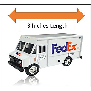 FedEx Express Miniature Delivery Truck - 3" Length - Scale 1:64 - Gauge S - Sold as a Display or Collectable Item, Not as a Child's Toy