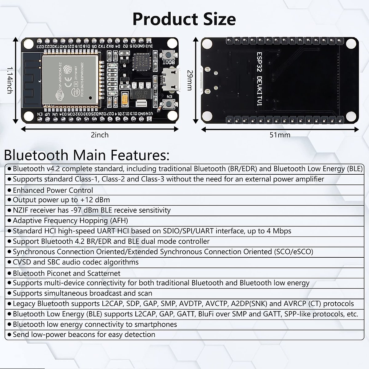 EC Buying ESP32 WROOM Development Board, ESP32S Development Board Integrated WiFi+ Bluetooth Dual Core Microcontroller Processor Ethernet Interface I2S I2C Suitable for Arduino/IoT/Smart Home（3PCS）