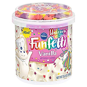 Pillsbury Funfetti Unicorn Vanilla Frosting, 15.6-Ounce (Pack of 8)