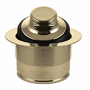 Westbrass D2105-01 3-1/2" EZ-Mount Sink Waste Disposal Drain Flange and Stopper, 1-Pack, Polished Brass