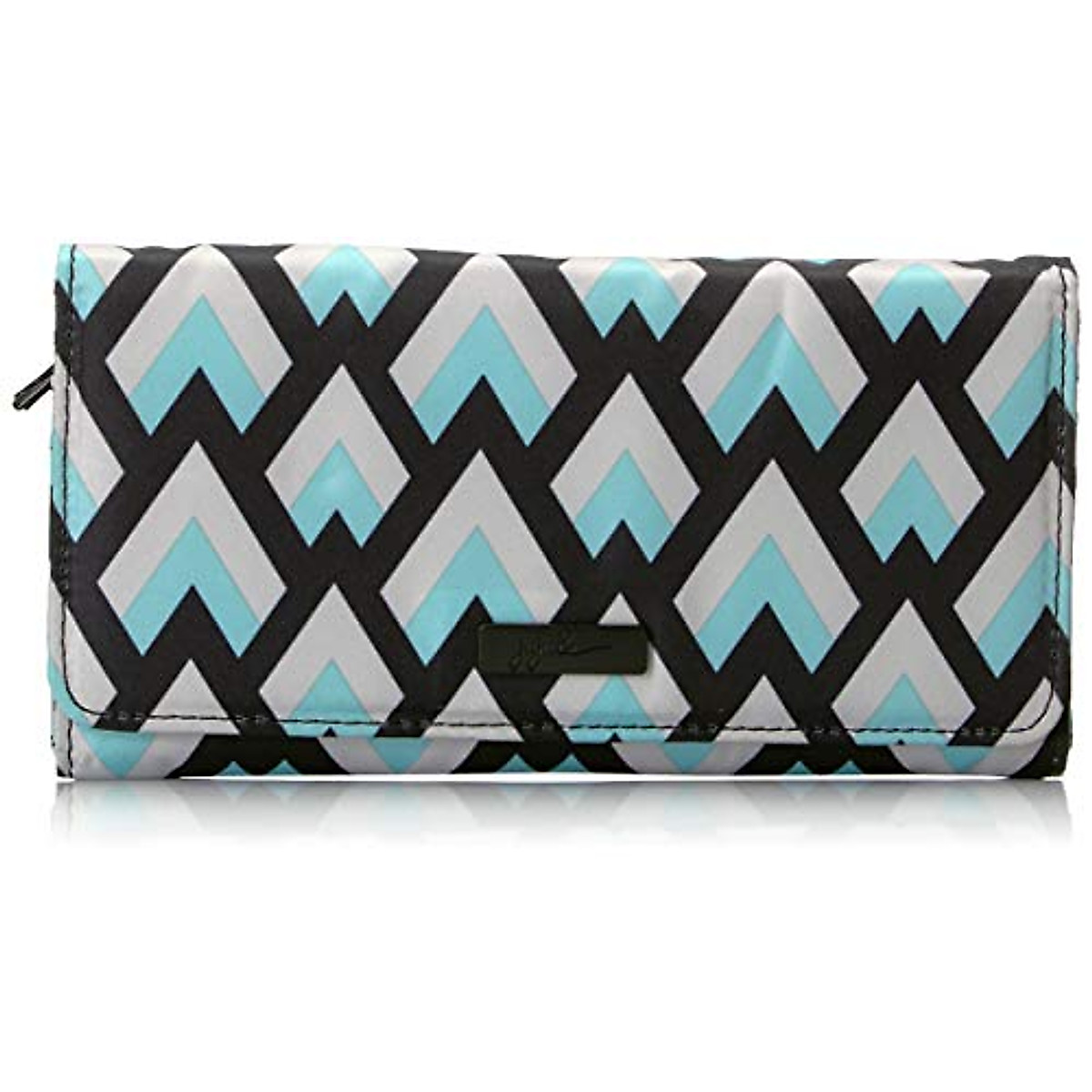 JuJuBe Be Rich Tri-Fold Wallet with Snap Enclosure, Onyx Collection - Black Diamond