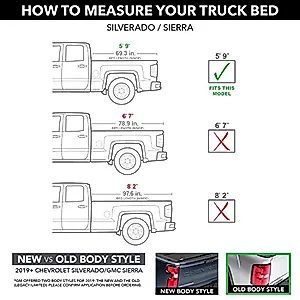 TruXedo TruXport Soft Roll Up Truck Bed Tonneau Cover | 271801 | Fits 2014 - 2018, 2019 Limited/Legacy Chevy/GMC Silverado/Sierra 1500 5' 9" Bed (69.3") , Black