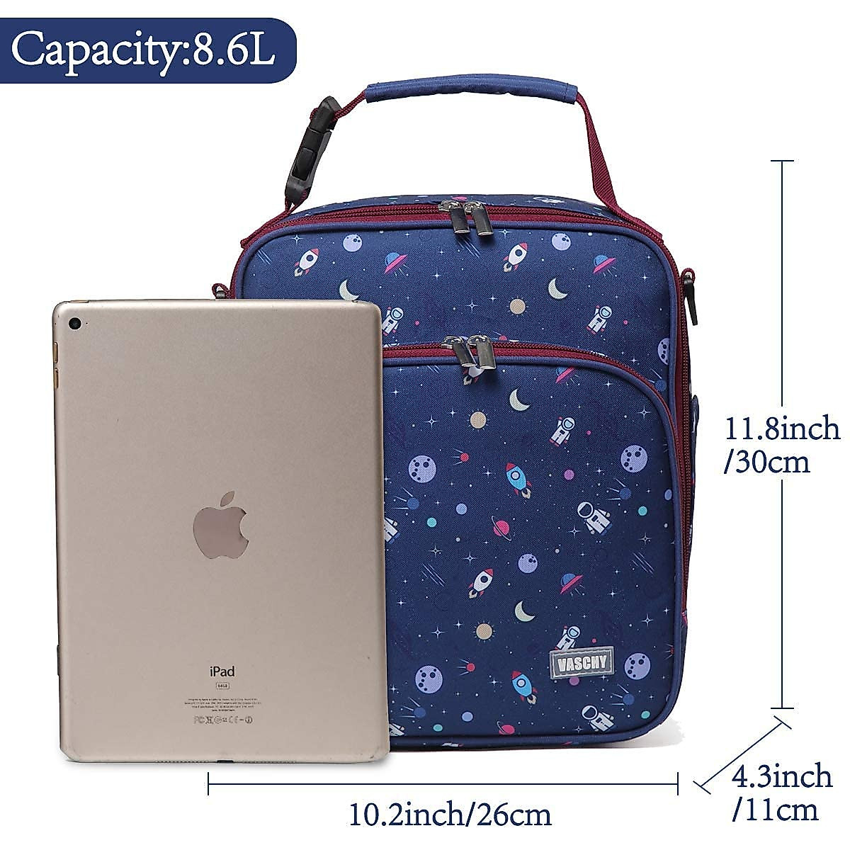 VASCHY Preschool Backpack and Cute Neoprene Lunch Bag Bundle