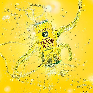 Guayaki Yerba Mate, Clean Energy Drink Alternative, Organic Enlighten Mint, 15.5oz (Pack of 12), 150mg Caffeine