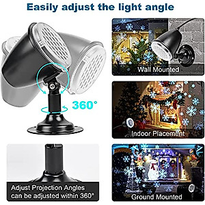 Snowfall LED Light Projector,Christmas Snow Light,Snowfall Projection Light with Snowstorm Effect for Christmas,Holiday,Halloween,Party,Garden,Wedding,Indoor Outdoor Decorations