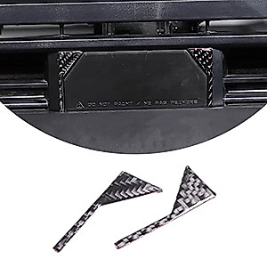Soft Carbon Fiber Car Front Trailer Hook Decorative Sticker 2 Piece Set for Toyota Tundra 2022 2023 Car Accessories (Carbon Fiber)