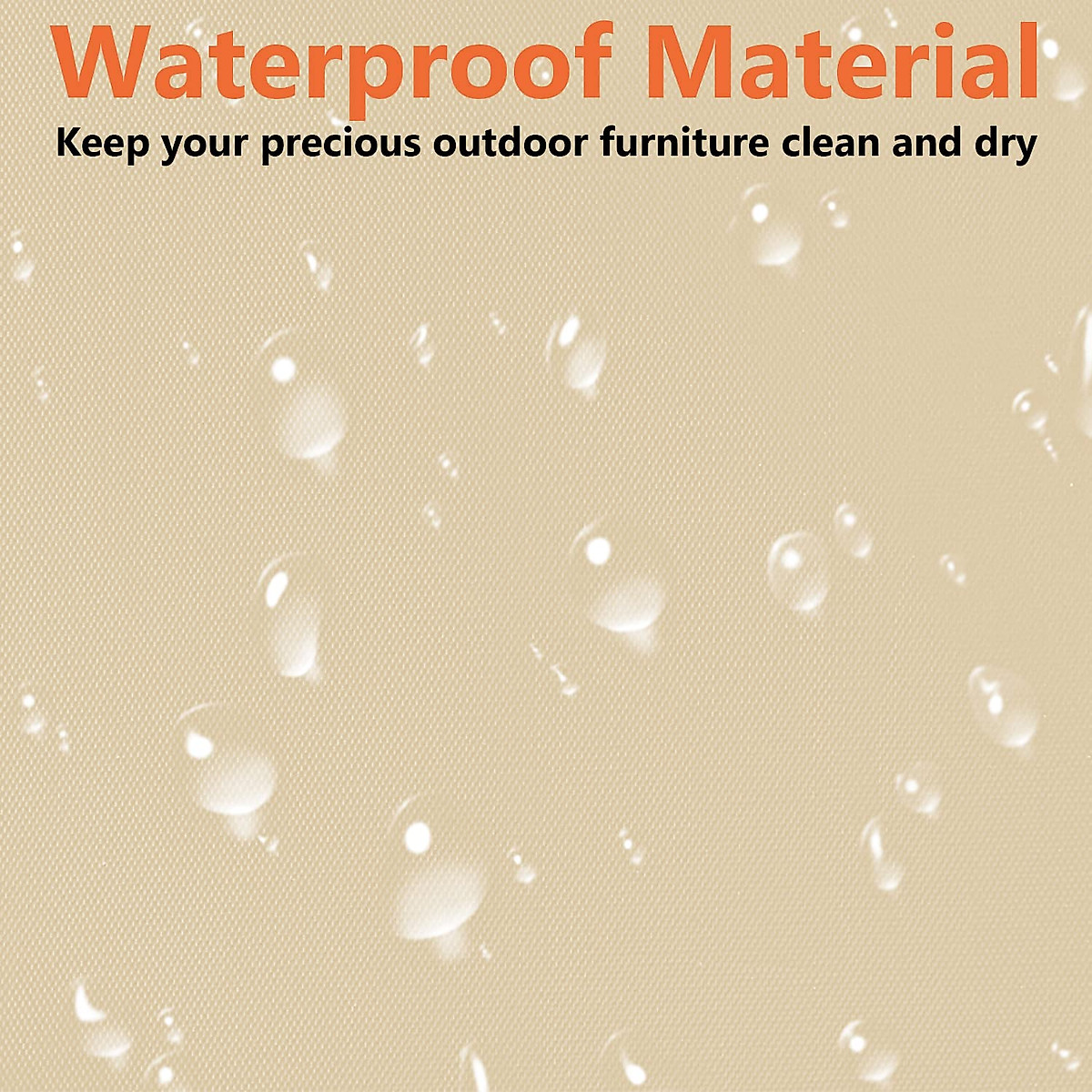 Mancro Square Patio Table Cover, 48 Inch Water-Resistant Outdoor Furniture Covers for Table and Chairs, Windproof & UV-Protection Patio Cover Fire Pit Covers 48L x 48W x 29H, Brown Outdoor Table Cover