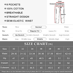 BOJIN Men's Cargo Pants Casual Military Army Camo Relaxed Fit Cotton Combat Camouflage Cargo Work Pants with 8 Pockets(CK026)- Camo Grey 38