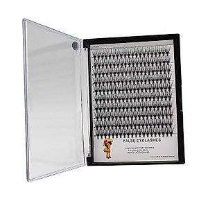 Bodermincer 200pcs/Pack C Curl 20 Root Thickness 0.07mm Professional Makeup Individual Lash Cluster Black Individual Cluster Eye Lashes Grafting Fake False Eyelashes Lash Clsuter Wispy (14mm)