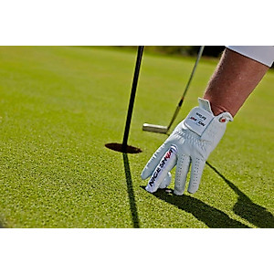 Nice Shot The Bird Golf Glove in White Cabretta Leather Men's Right Hand - XLarge