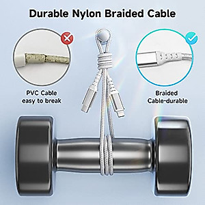 USB C to Lightning Cable 10ft, Deegotech [MFi Certified] iPhone Fast Charger Cable, Long Nylon Braided USB-C Lightning Cable Compatible with iPhone 14/14 Promax/13/13Promax/12/11/X/iPad 2021/Airpods