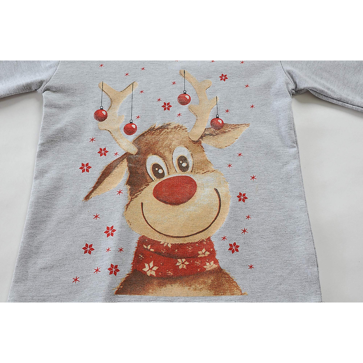 Little Boys Girls Christmas Pajamas Set Long Sleeve Sleepwear 100% Cotton Reindeer Pajama Toddler Kids Pjs for Boy Jammies Holiday Clothes Sets Size 3T